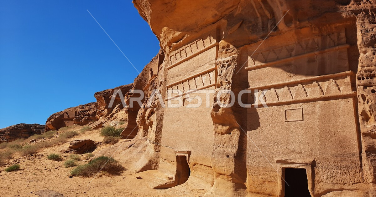 Rock formations in Al-Ula Governorate in the Kingdom of Saudi Arabia ...
