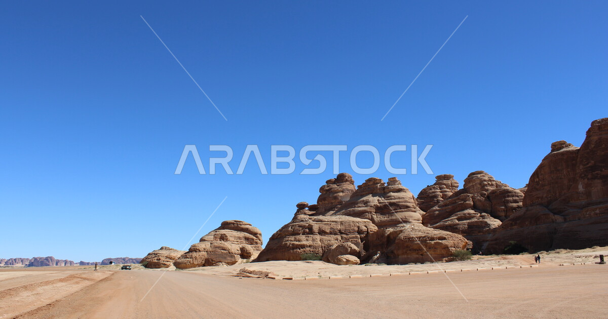 Rock formations in Al-Ula Governorate, Saudi Arabia, ancient historical ...