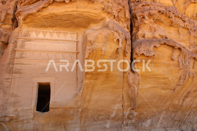 Natural rock formations in Al-Ula Governorate, desert nature in the ...