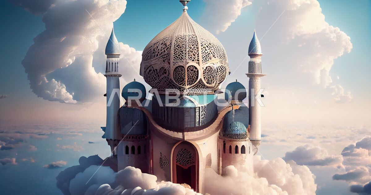 3d islamic wallpaper islamic and worship 3d mosque clouds - Photo ...