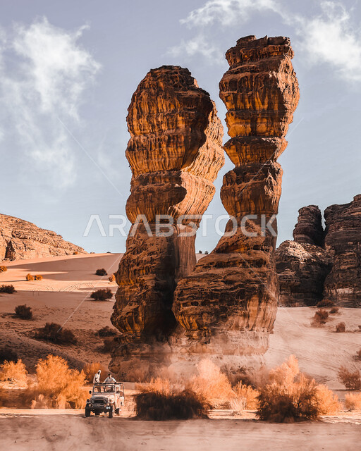 Rock formations in Al-Ula Governorate in the Kingdom of Saudi Arabia ...