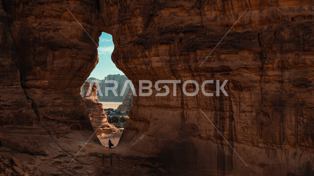 Al-Jarrah Mountain in the city of Al-Ula in the Kingdom of Saudi Arabia ...