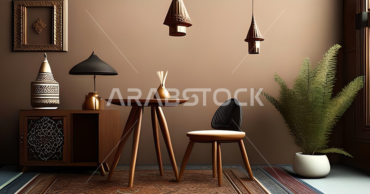 غرفة بتصاميم عصرية راقية, تحف وإكسسوارات, ديكورات منزلية داخلية, أثاث ...