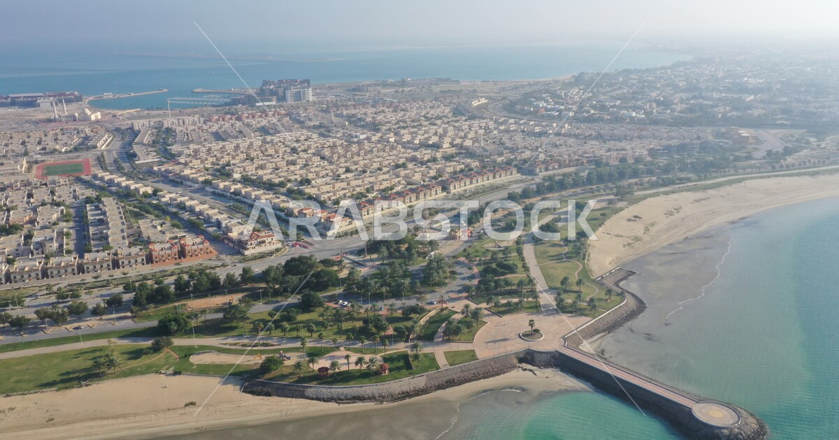 Aerial view of Al Khobar Corniche, Popular Attractions, View of Al ...