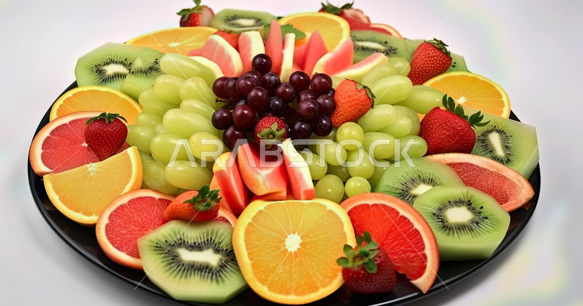 طبق سلطة الفواكه اللذيذ، فواكه مشكلة، فواكه طازجة، مقبلات، المأكولات ...