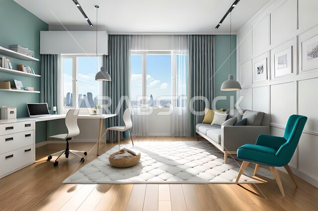 Rooms with modern modern designs, offices and work, antiques and ...