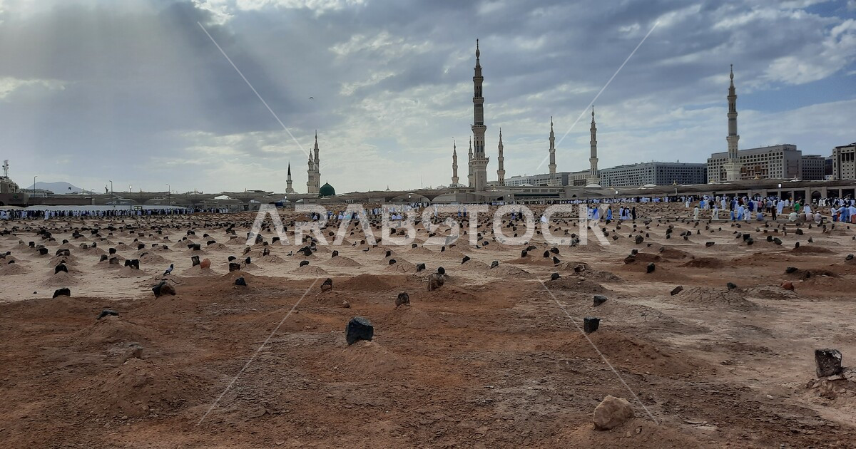 Al-Baqi’ Islamic cemetery in Medina, Saudi Arabia, visiting graves ...
