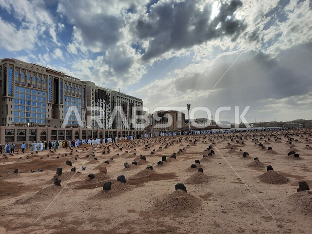 Al-Baqi’ Islamic cemetery in Medina, Saudi Arabia, visiting graves ...
