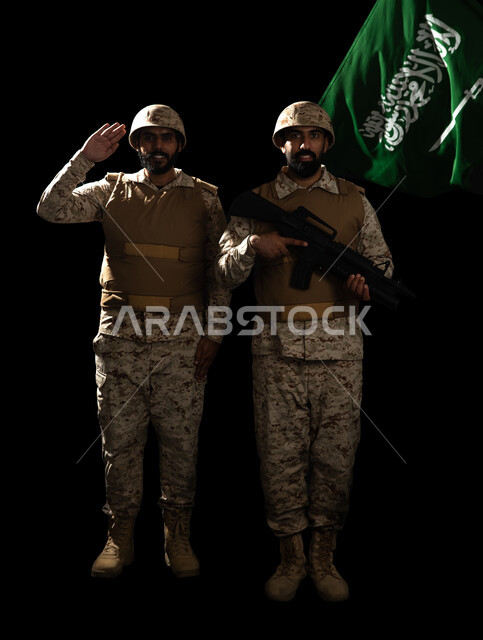 Giving a military salute, carrying arms and defending the homeland ...