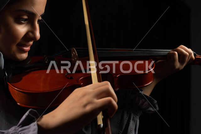 Presenting programs, musical arts and theatrical art, a close-up of a ...