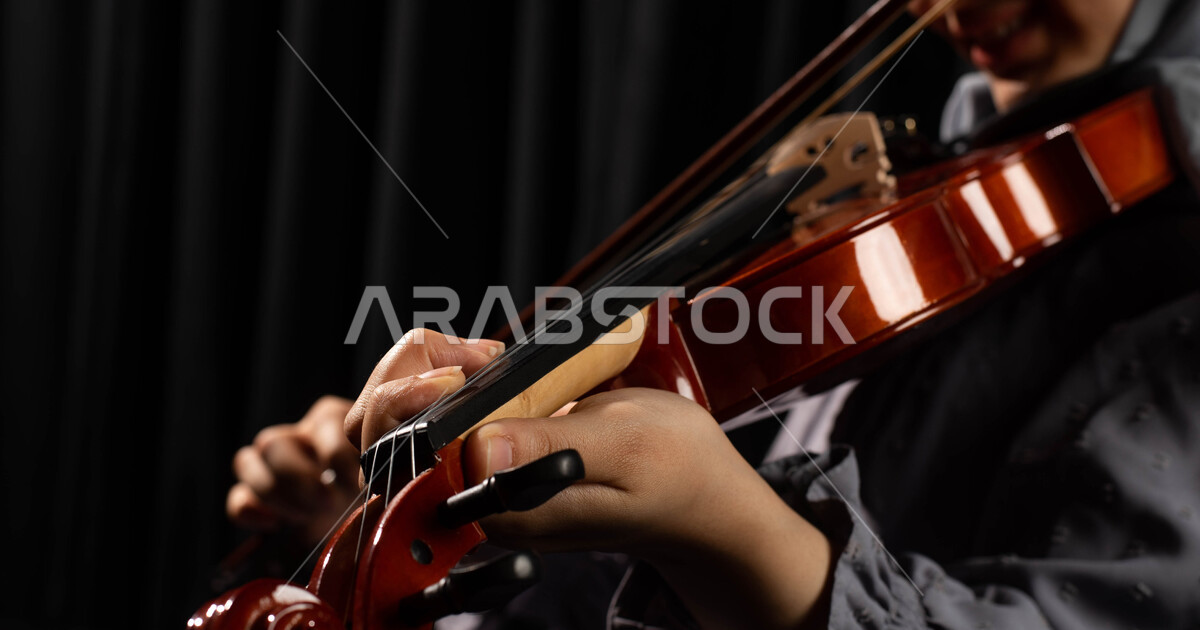 Presenting programs, musical arts and theatrical art, a close-up of a ...