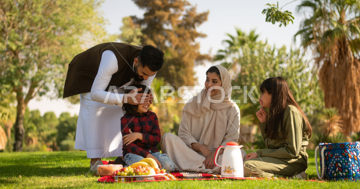 Sitting in the green nature and spending enjoyable times in one of the ...