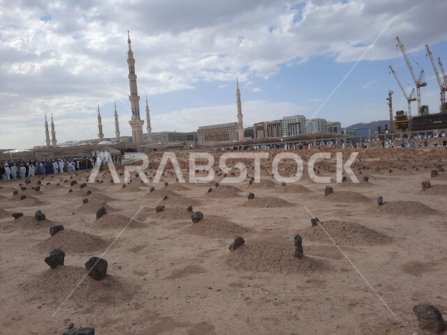 Al-Baqi’ Islamic cemetery in Medina, Saudi Arabia, martyrs’ graves in ...