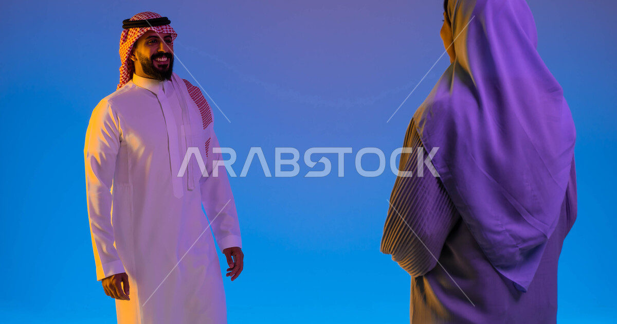 The atmosphere of the Saudi family in the feast, the reception of ...