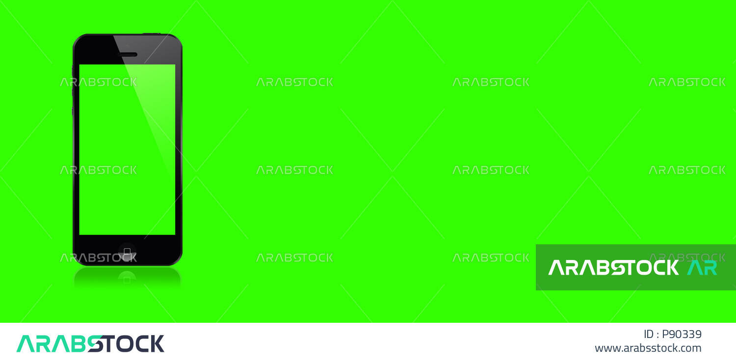 Life-size longitudinal image of a computer or mobile phone in 3D with a ...