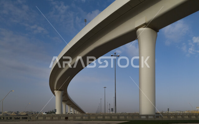A picture from the bottom of a bridge in Riyadh, Saudi Arabia, famous ...