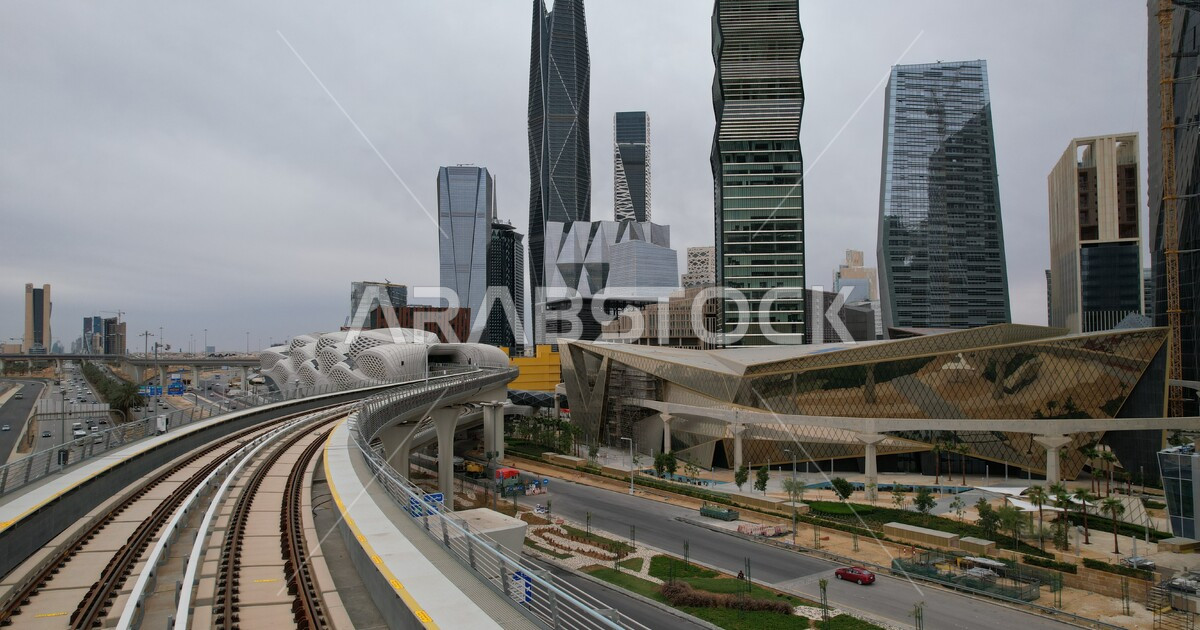 King Abdullah Financial District (KAFD) Towers, Riyadh Metro in the ...