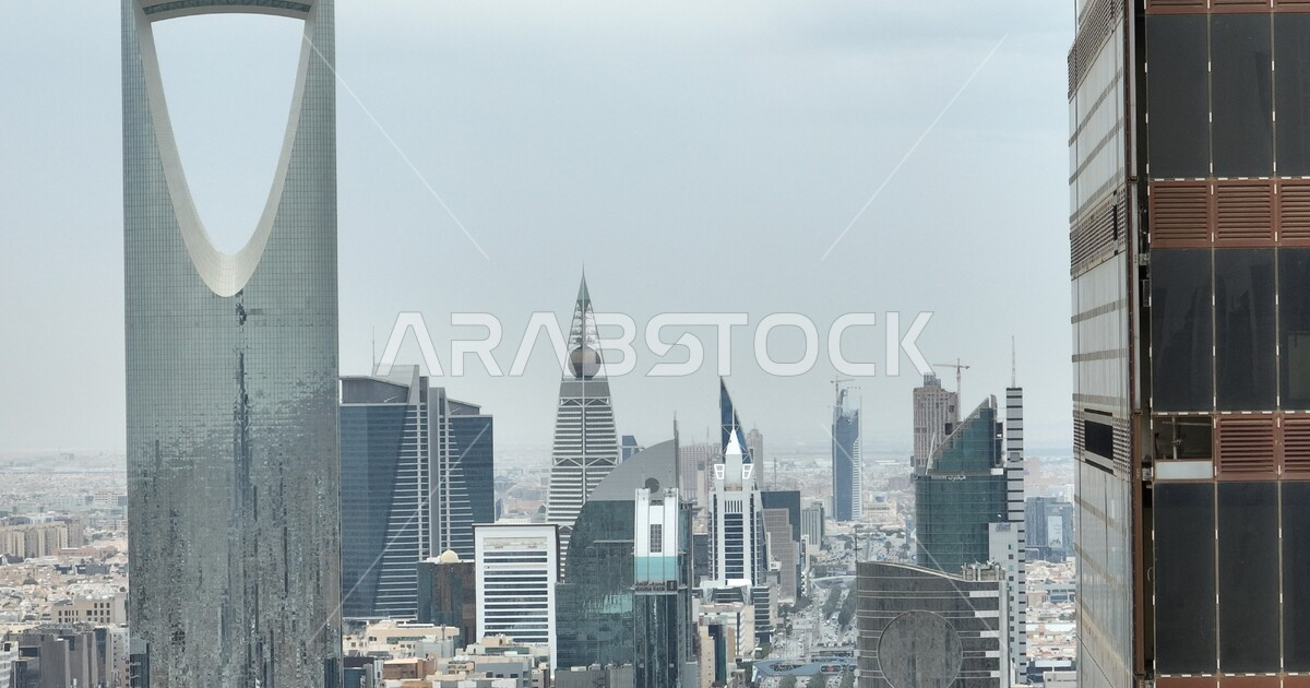 Towers and skyscrapers in Riyadh, Saudi Arabia, famous landmarks and ...