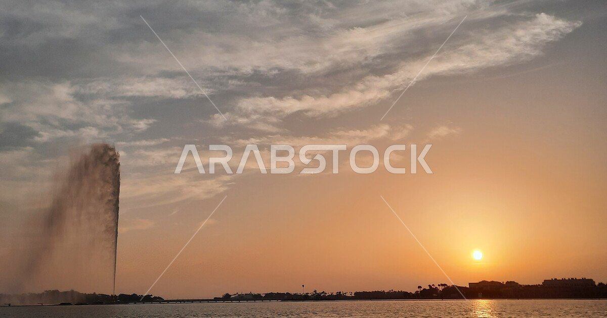 Red Sea beach in Jeddah, Saudi Arabia at sunset, nature background ...