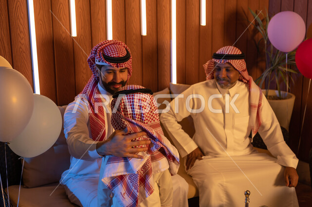 Beautifying and decorating and helping children dress, a close-up of ...