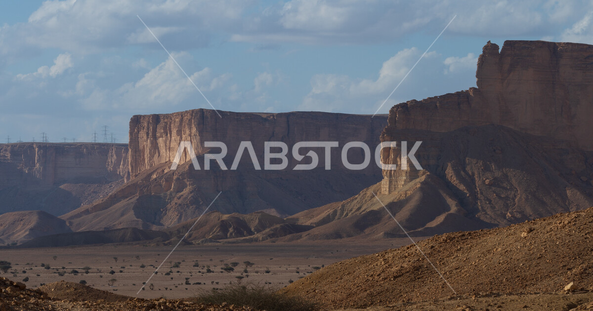 Tuwaiq Mountains in Qiddiya, Saudi Arabia, mountains and rocky heights ...
