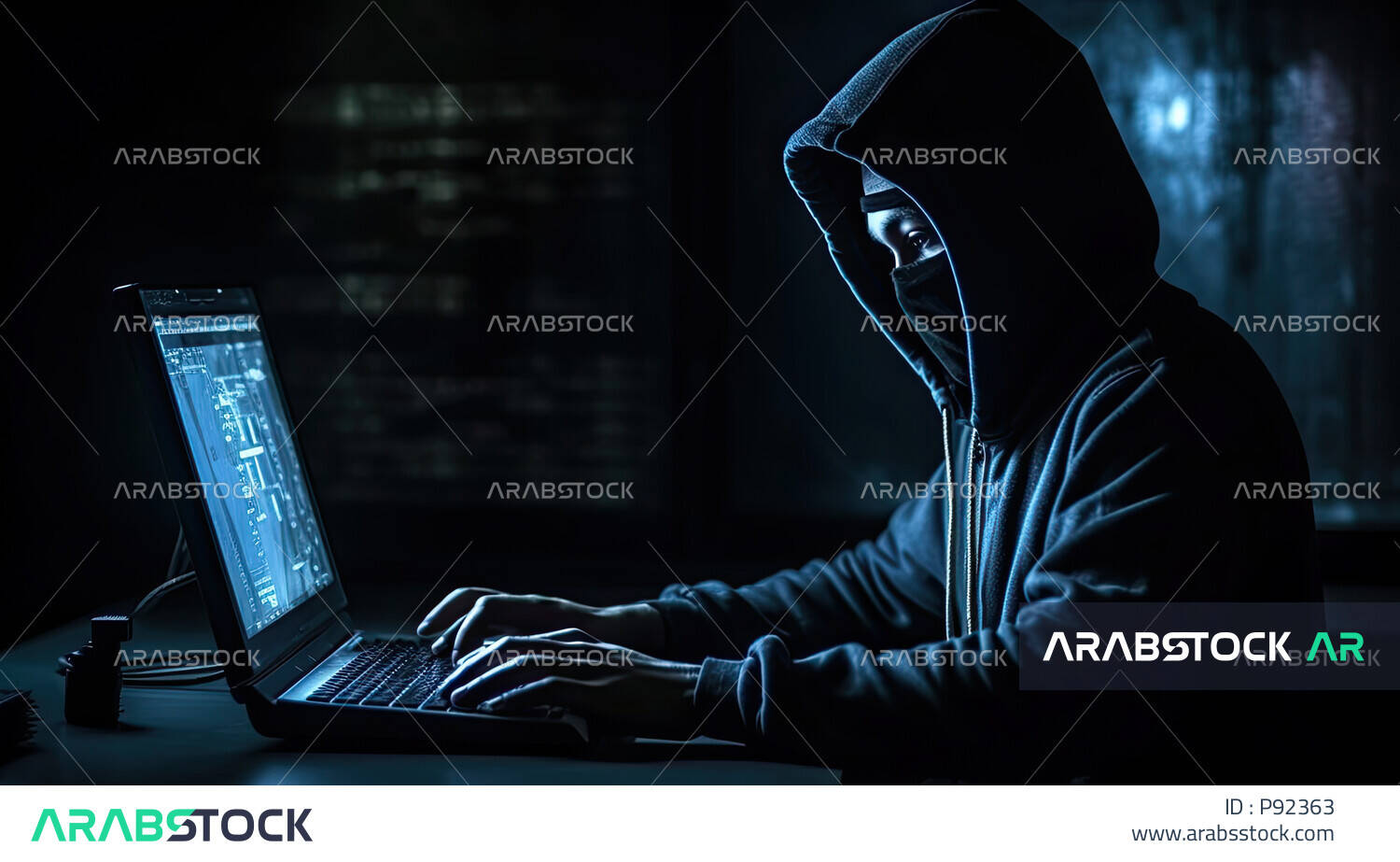 An acker wearing a muzzle penetrates the security of electronic devices ...