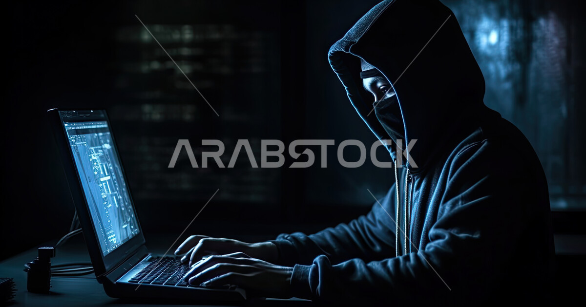 An acker wearing a muzzle penetrates the security of electronic devices ...