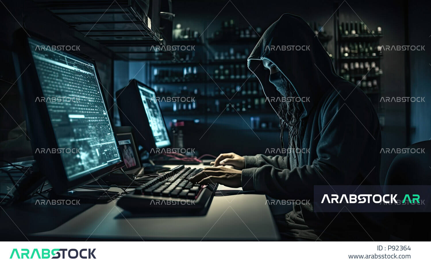 An acker wearing a muzzle penetrates the security of electronic devices ...