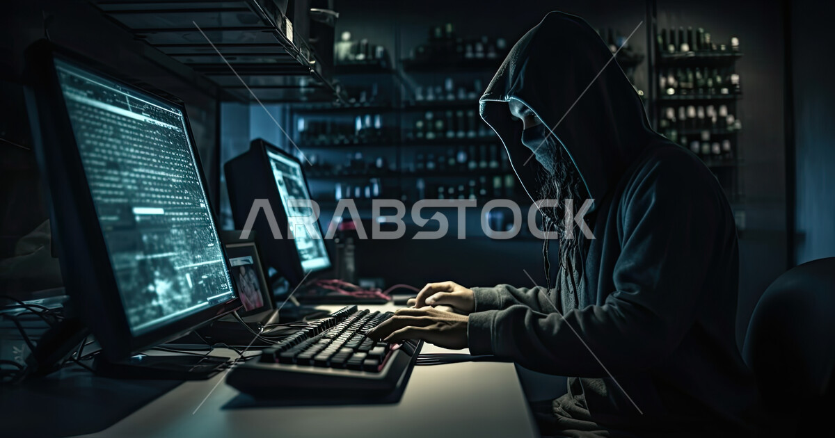 An acker wearing a muzzle penetrates the security of electronic devices ...