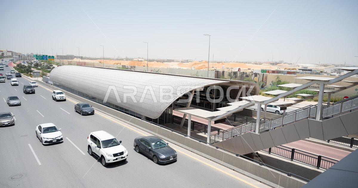 Riyadh Bus Station, Car Route, Car Traffic in the Roads and Streets of ...