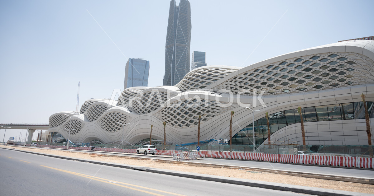 King Abdullah Financial District (KAFD) towers, Riyadh metro station in ...