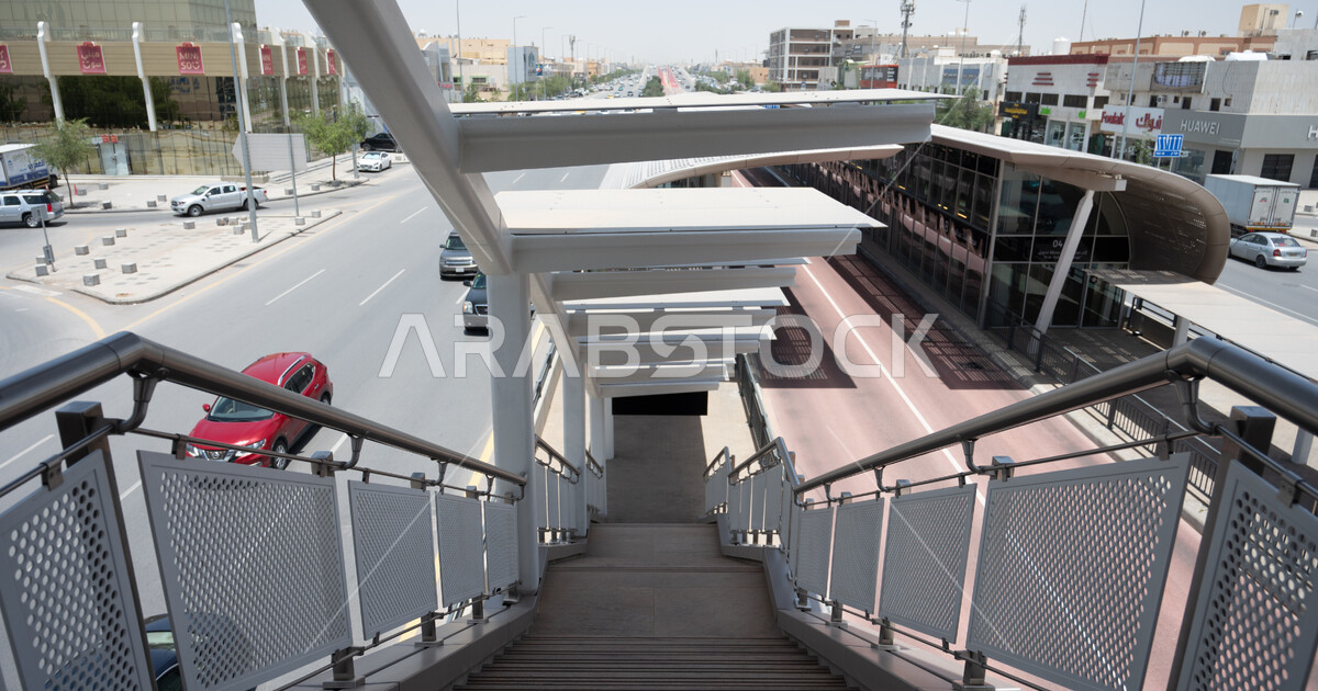 Entry and exit runway at King Abdul Aziz Station in Riyadh, Kingdom of ...