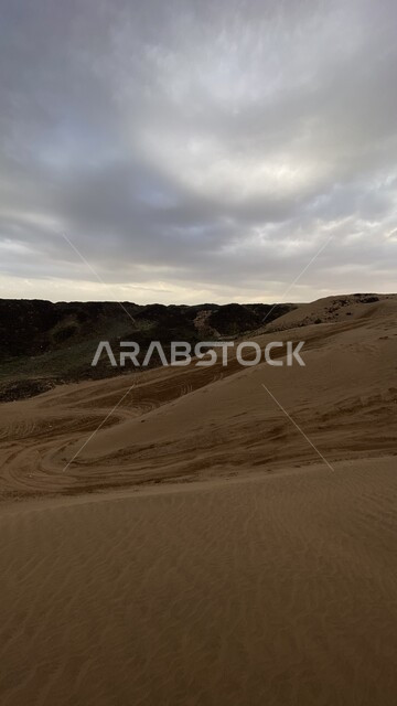 Soft sand dunes, natural sandy hills, nature in desert areas, desert ...