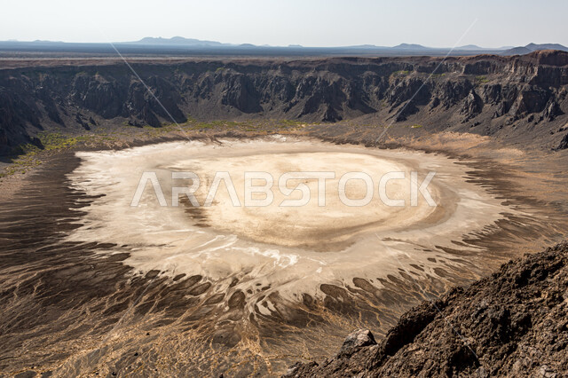 Al-Wahbah crater (silt quarry) in the city of Taif in the Kingdom of ...