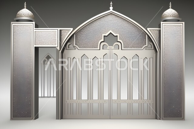 Ornate Islamic designs and decorations, 3D frame with Islamic motifs ...