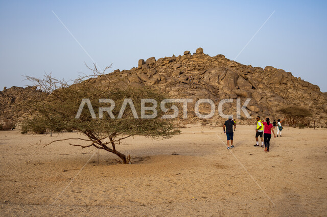 Tourist places in Saudi Arabia, a group of Saudi Gulf Arab youth ...