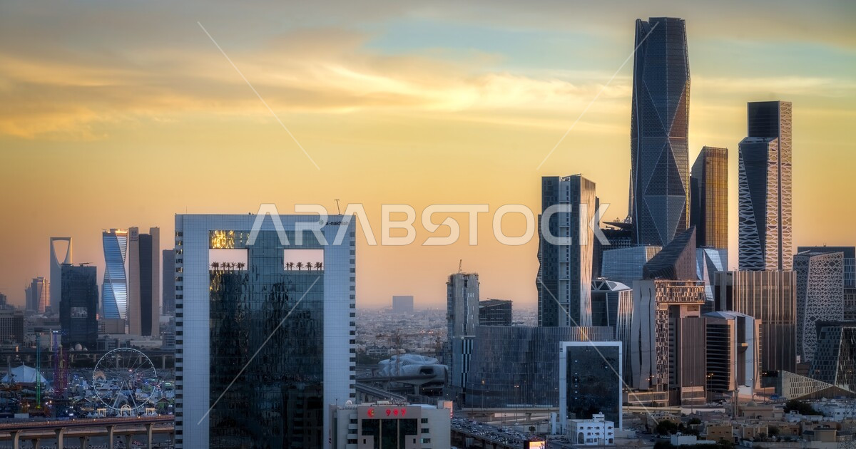 A picture of the King Abdullah Financial Center (KAFD) in Riyadh in the ...