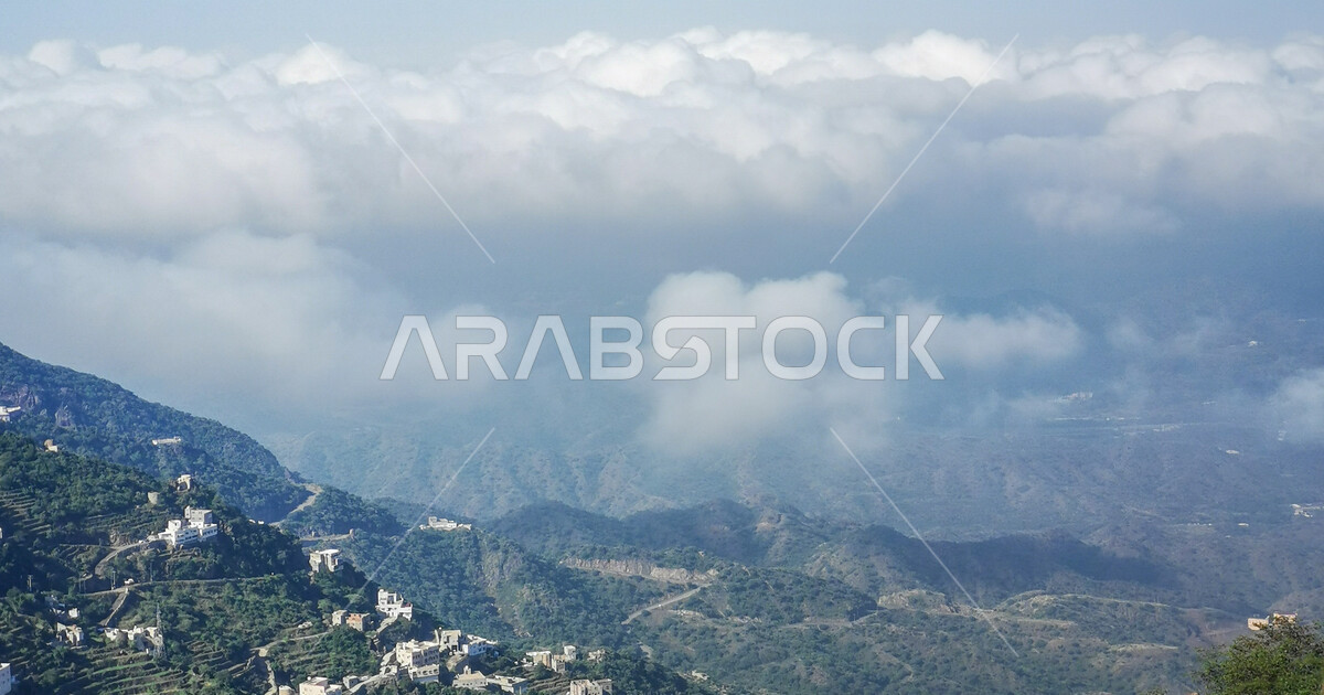 Landmarks and tourist places in Saudi Arabia, green agricultural ...