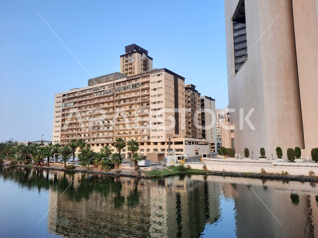 The Corniche commercial center in the city of Jeddah, prominent ...