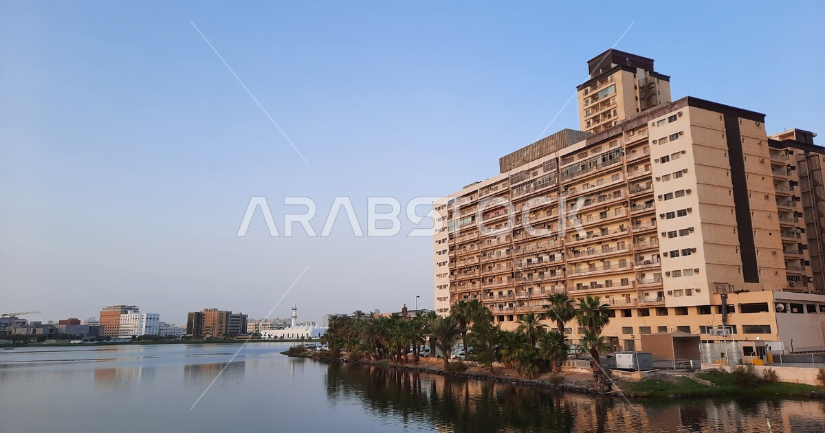 Prominent commercial landmarks in the historic Al-Balad area, the ...