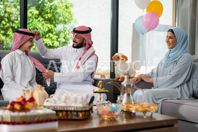 Beautifying, decorating and helping children dress, the atmosphere of ...