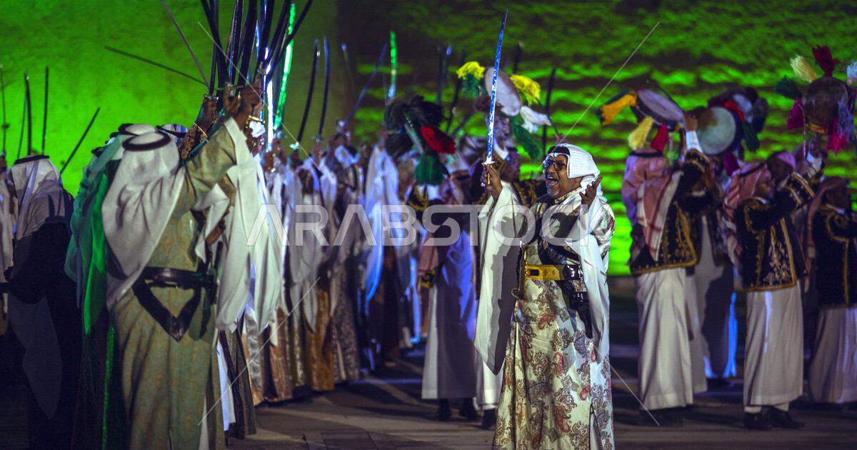 The Saudi National Day, the Saudi folk dance and Ardha, the opening ...
