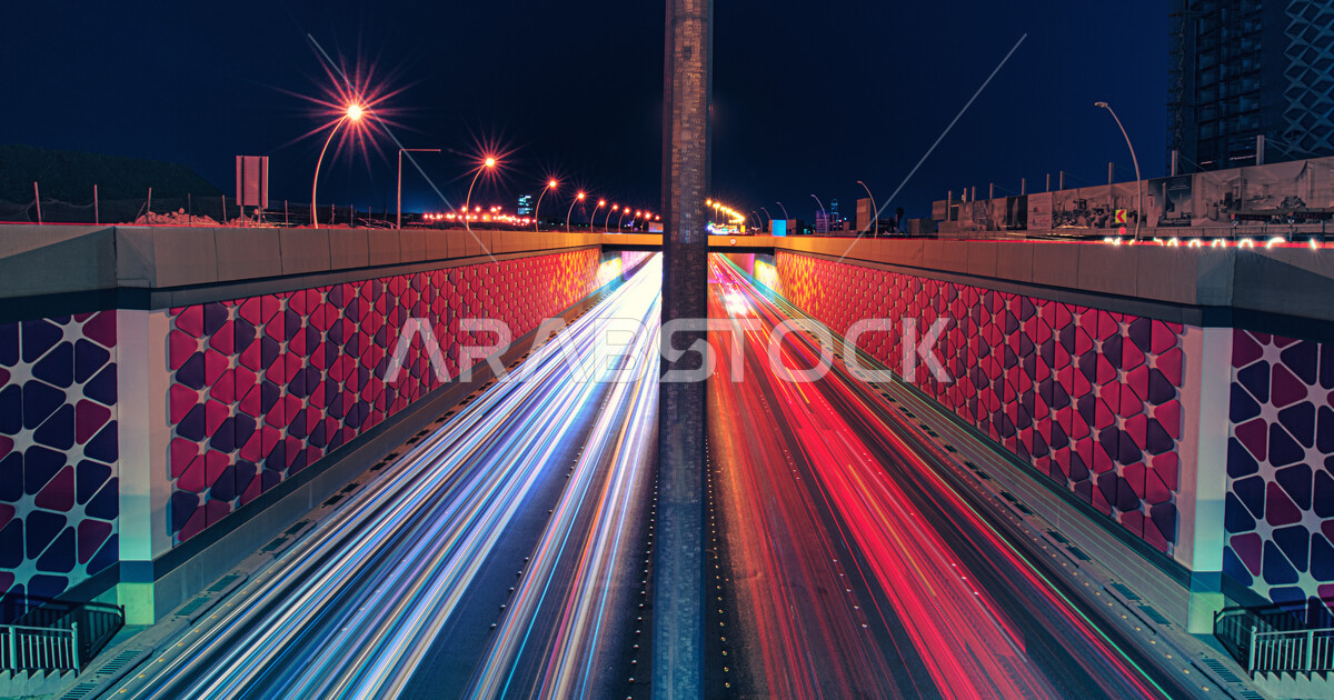 Prince Turki Bin Awal Road in the city of Riyadh in Saudi Arabia at ...