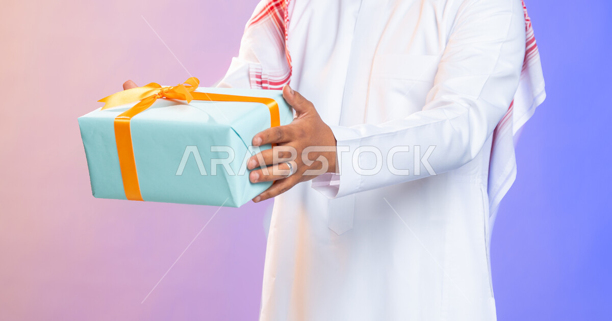 Holidays, occasions and happy surprises, facial and hand gestures ...