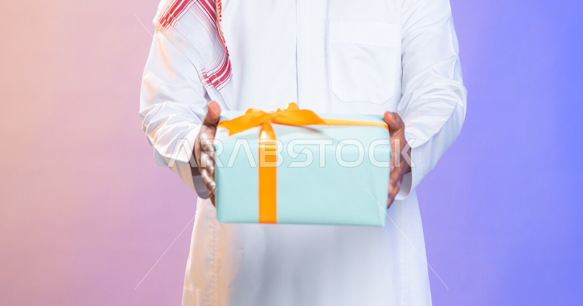 Holidays, occasions and happy surprises, facial and hand gestures ...