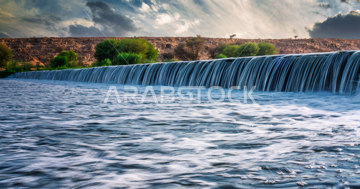 Lakes Park in the city of Riyadh in the Kingdom of Saudi Arabia, Hair ...