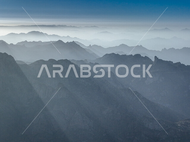 Al-Shifa Mountains in the city of Taif in the Kingdom of Saudi Arabia ...