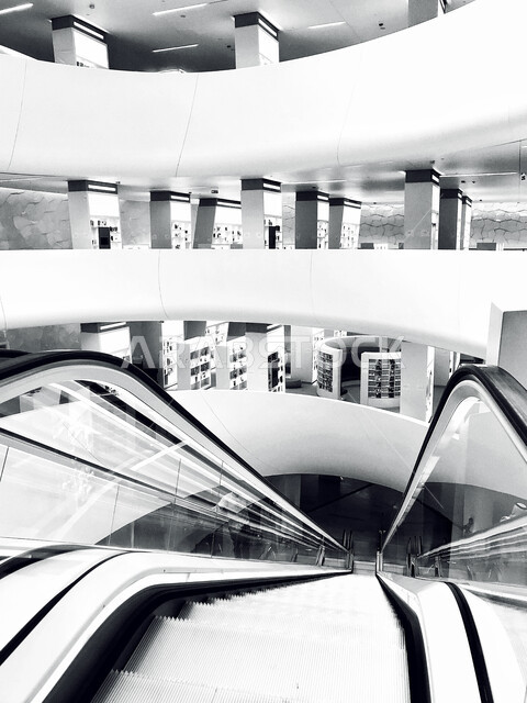 The electronic staircase in the King Abdul Aziz Center for World ...