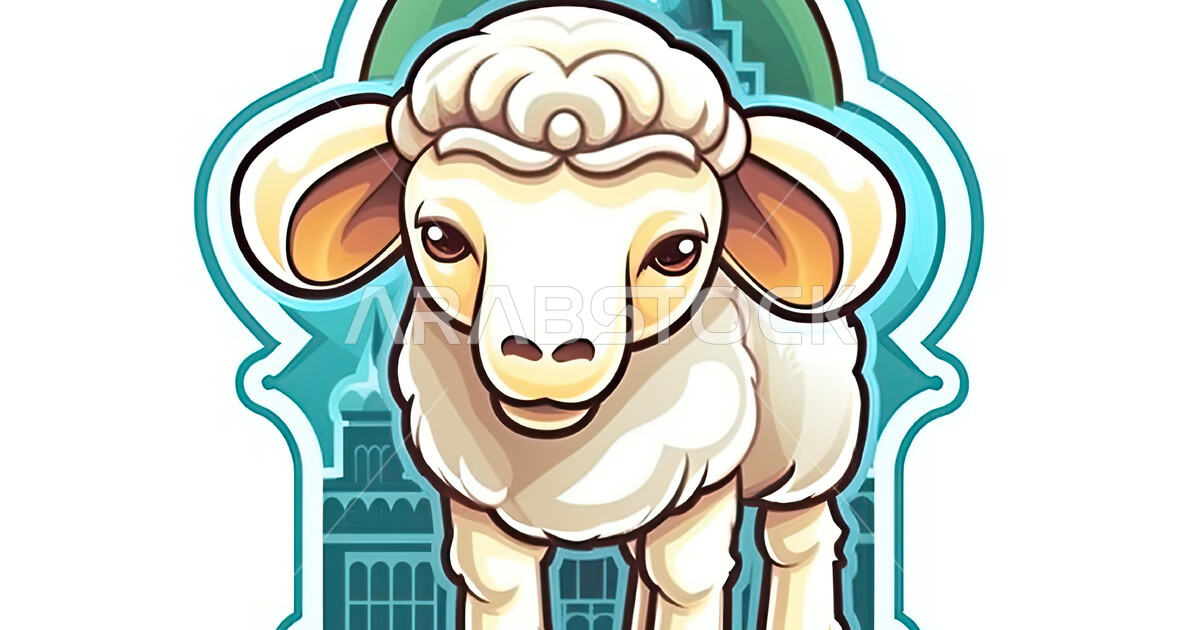 قربان وأضحية عيد الأضحى المبارك، أعياد إسلاميه دينية, مجسم ثلاثي ...