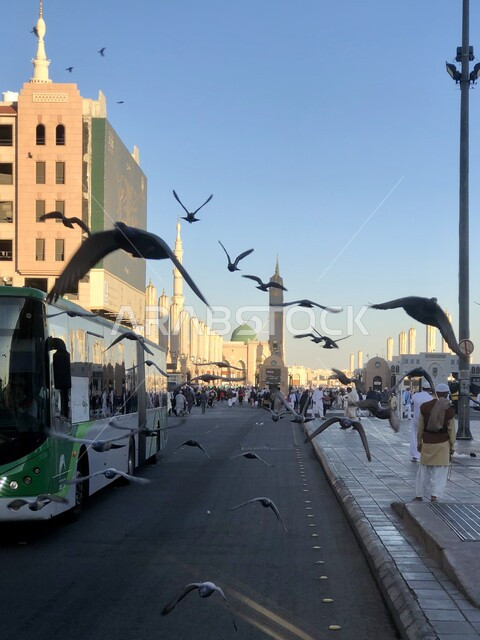 Al-Masjid Al-Nabawi Street in Al-Madinah Al-Munawwarah in the Kingdom ...